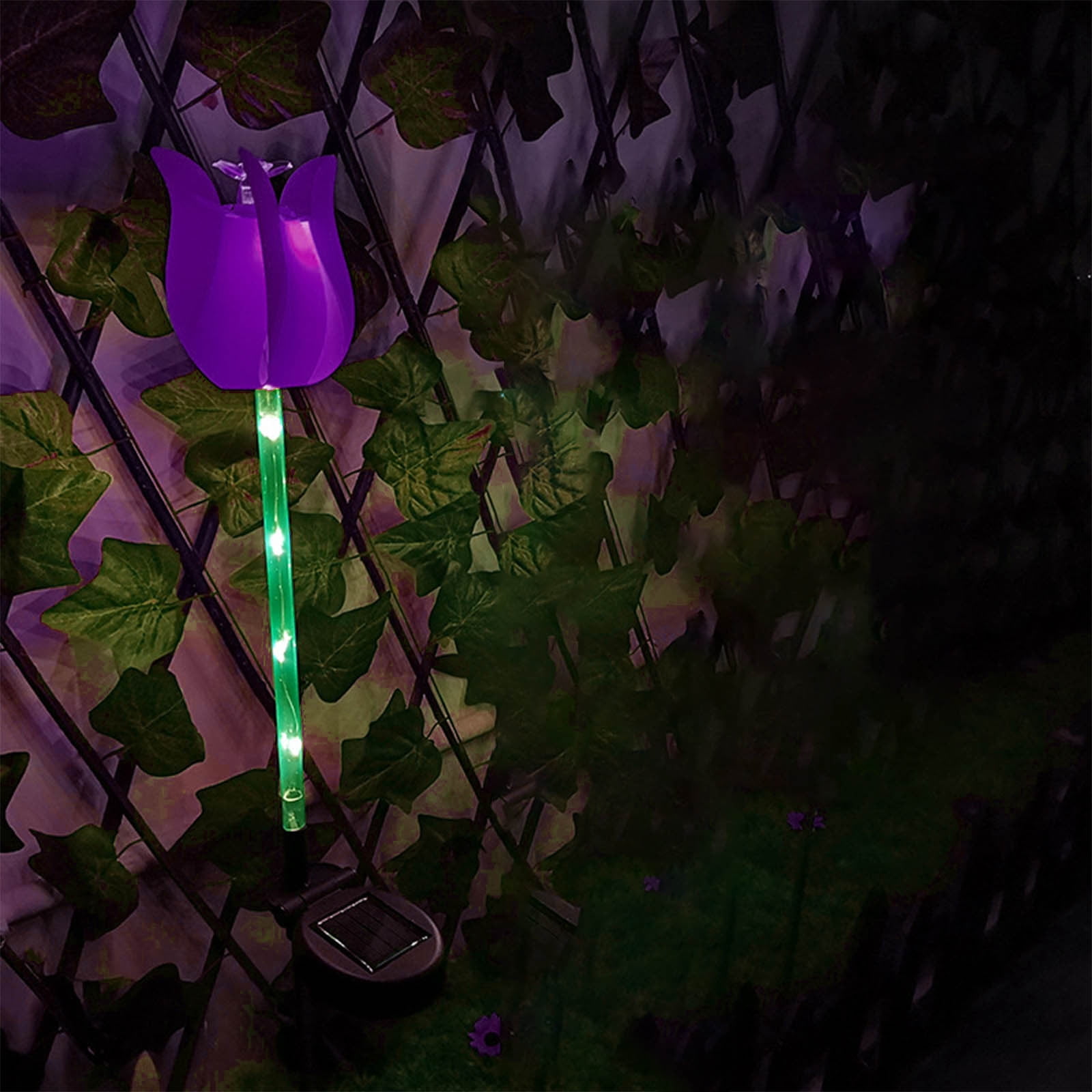 SLMOTUAE Simulated Tulips Solar Garden Lights, Outdoor Windmill LED ...