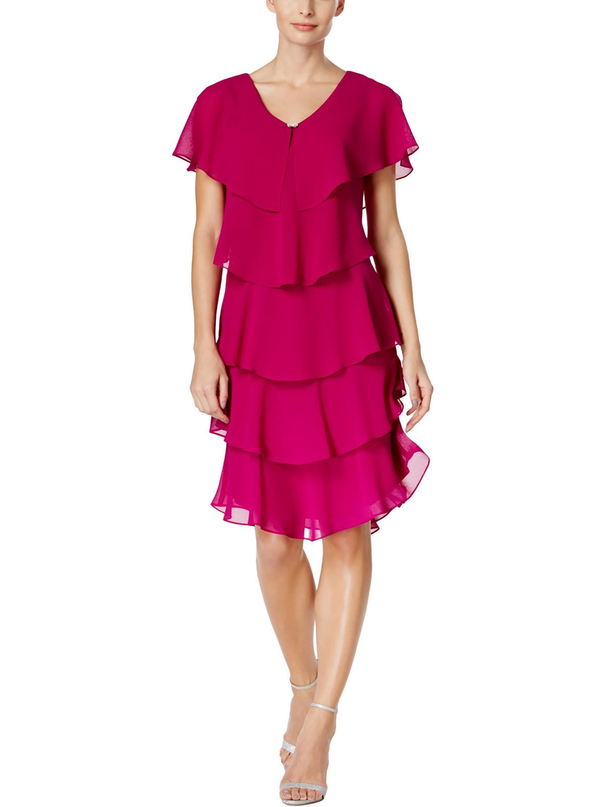 SLNY Womens Embellished Midi Cocktail and Party Dress - Walmart.com