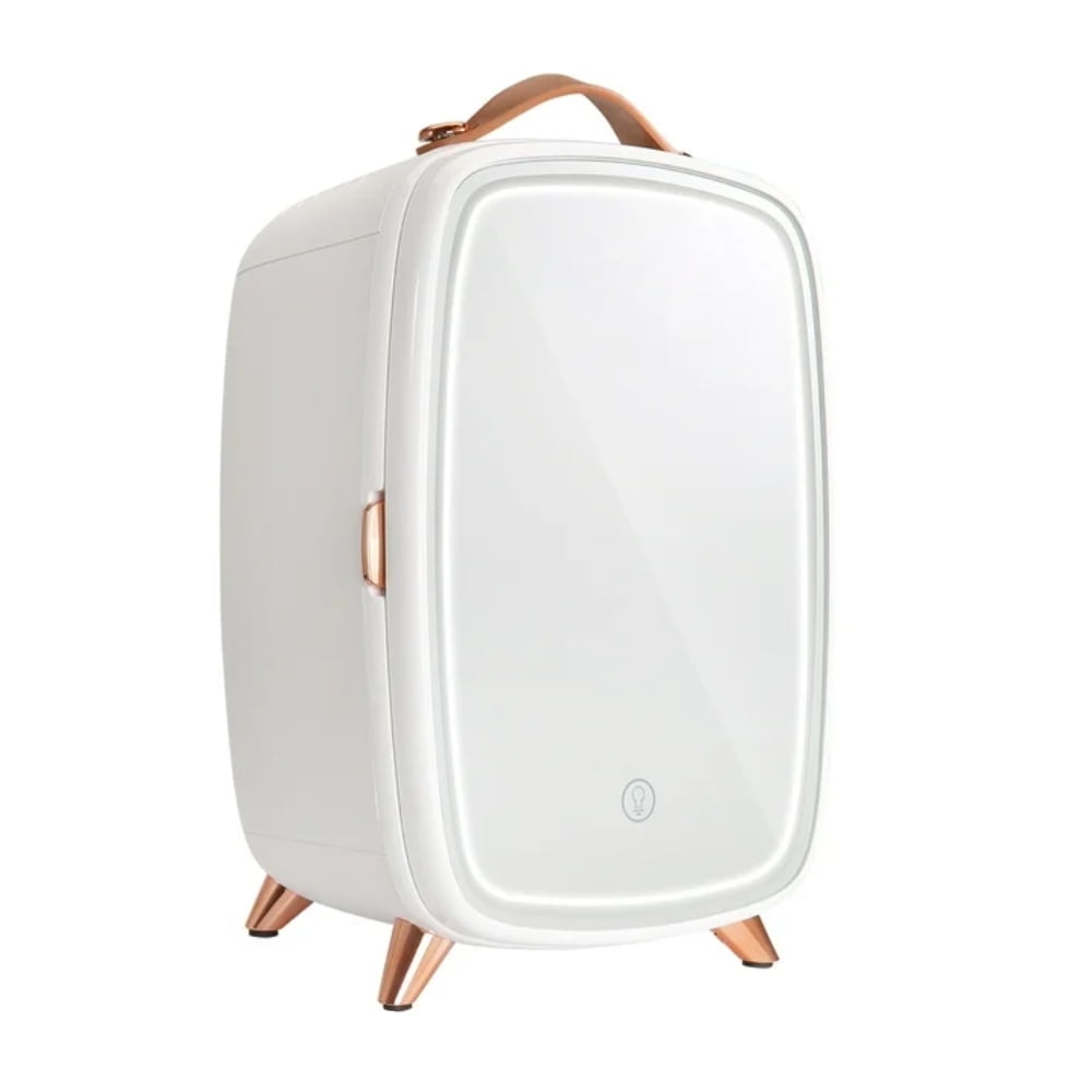 SLOK 6L Skincare Refrigerator, Mini Fridge with Built-in Mirror and LED ...