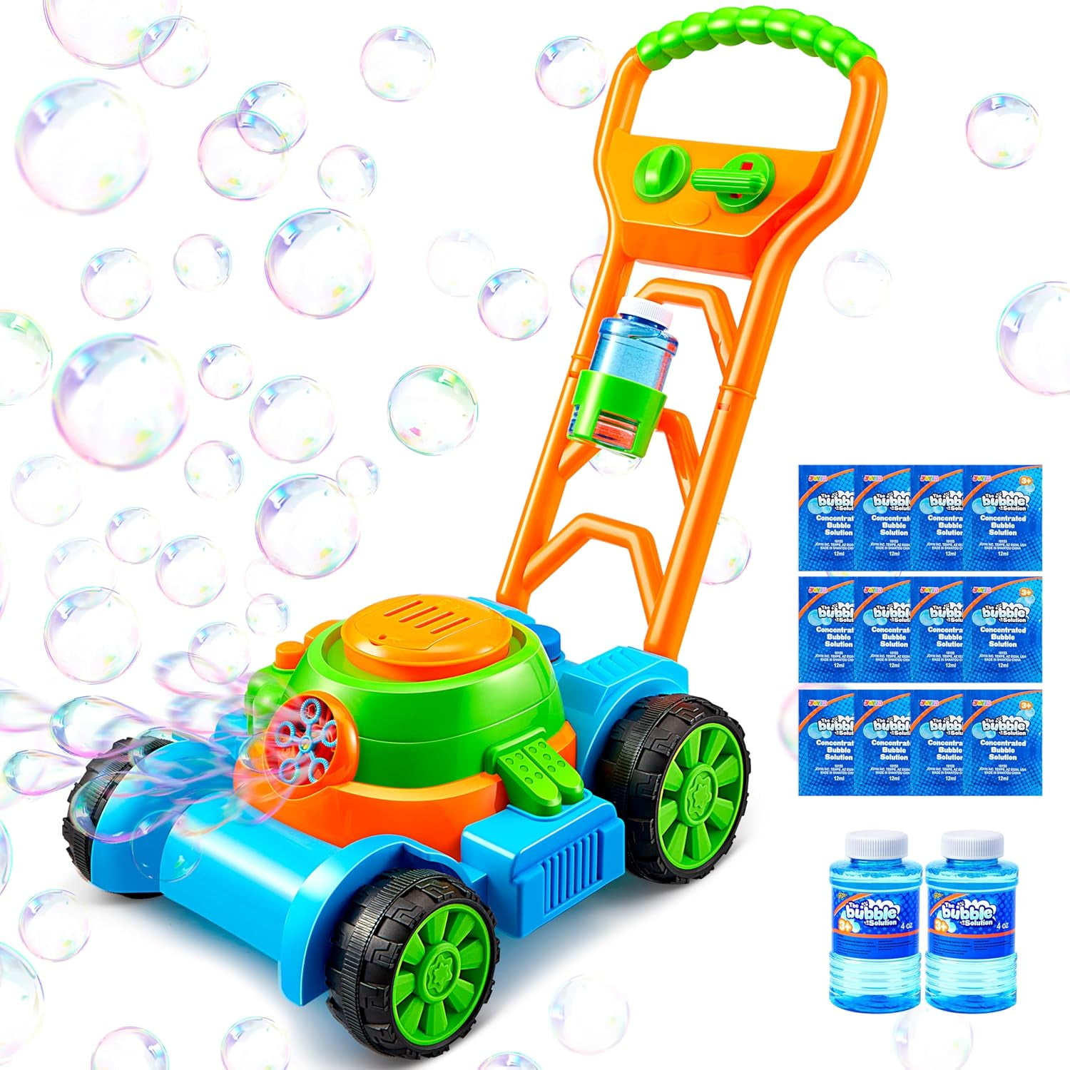 SLOOSH Bubble Lawn Mower Toddler Toys - Kids Bubble Machine Summer ...