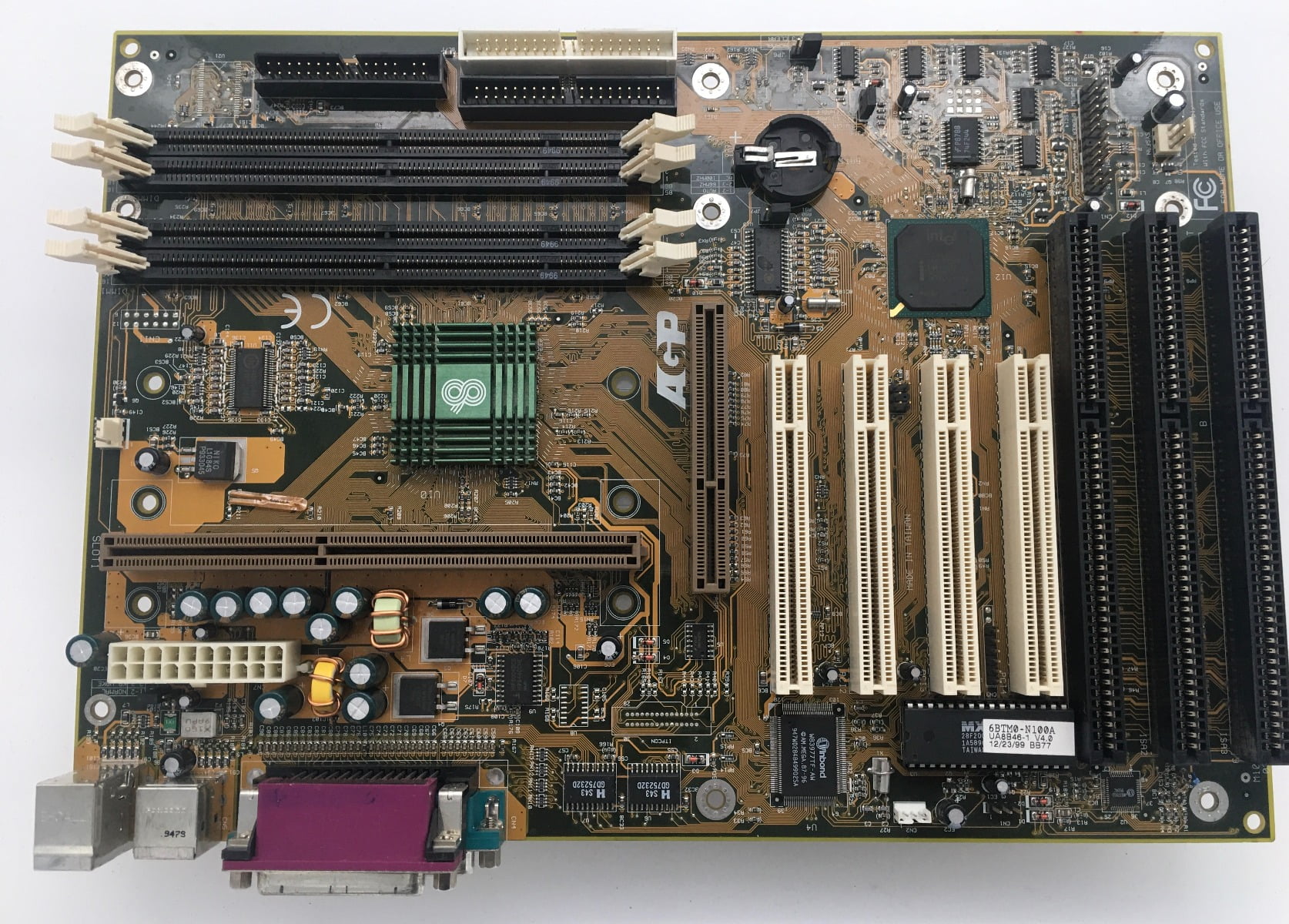 SLOT 1 MOTHERBOARD CHAINTECH, 4PCI/3xISA, 2serial,Parallel,4SIMM 168Pin ...