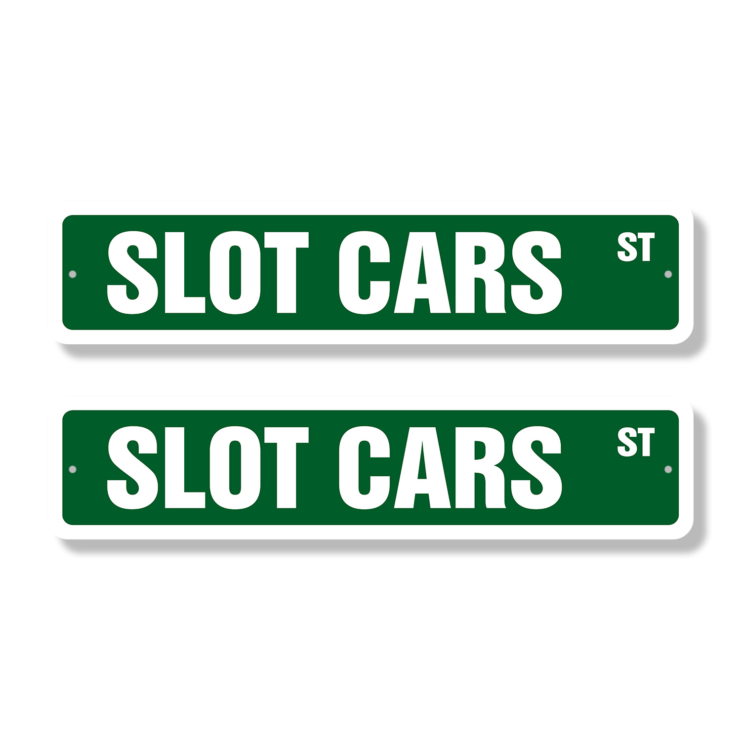 SLOT CARS Classic Street Sign (2 Pack) race slotcar trucks collector ...
