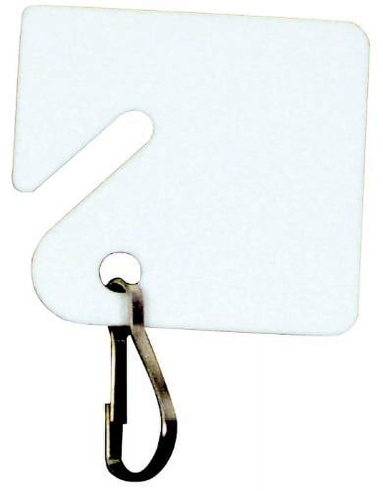 SLOTTED KEY TAG WITH SNAP RINGS WHITE per 5 Pack - Walmart.com
