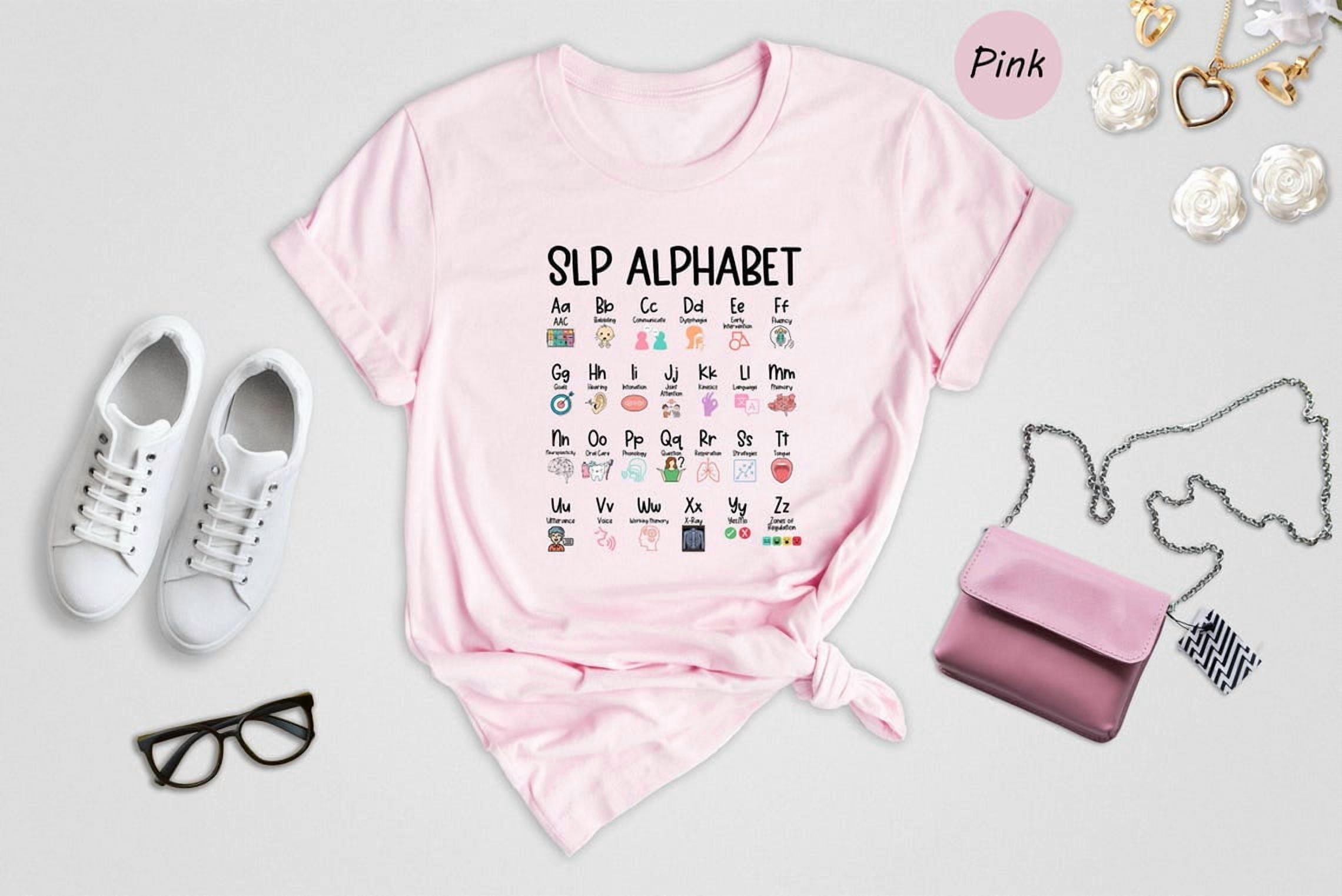 SLP Alphabet Shirt: Speech Therapy Gift, Speech Pathologist Apparel All ...