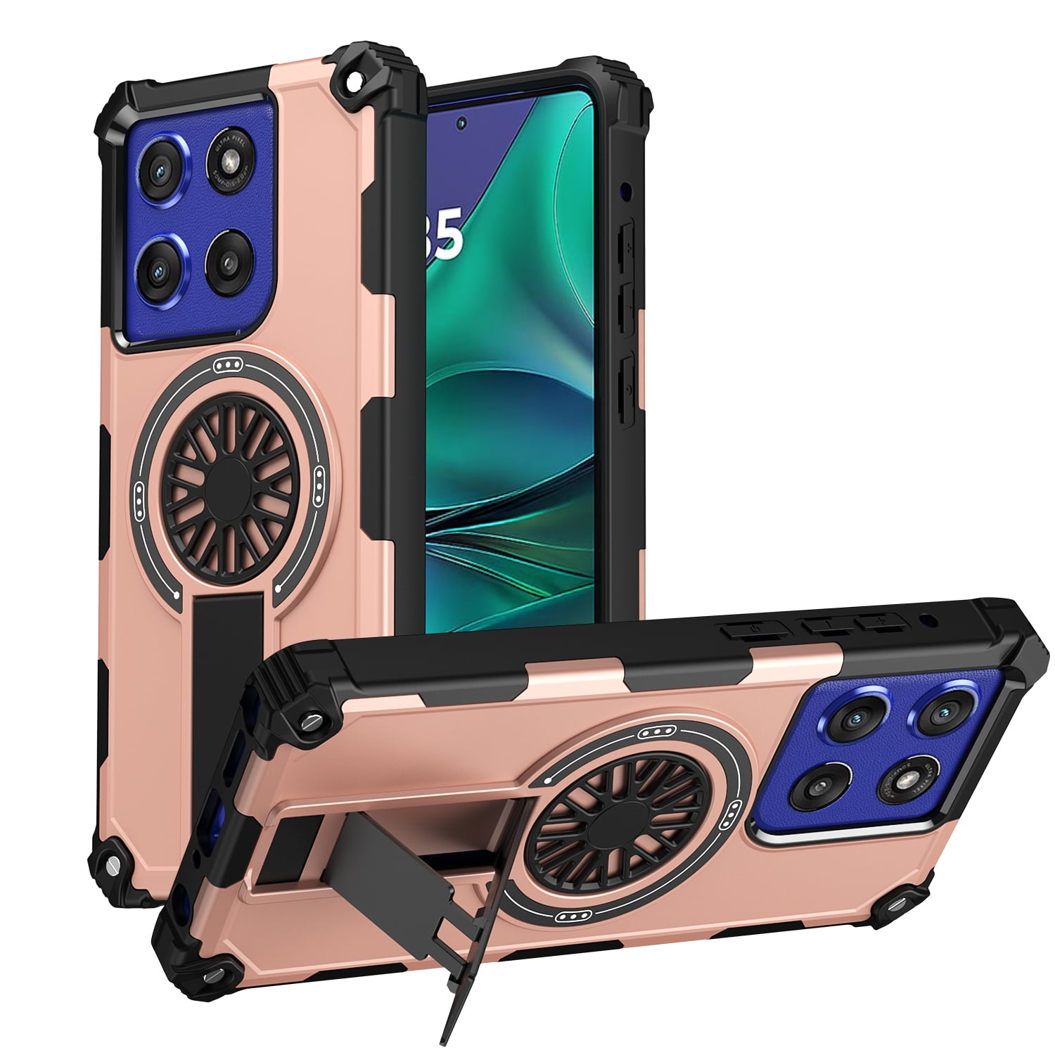 ELEHOLD Case for Moto G Stylus 5G (2025), Shockproof Magnetic Phone Case with Stand, Wireless ...