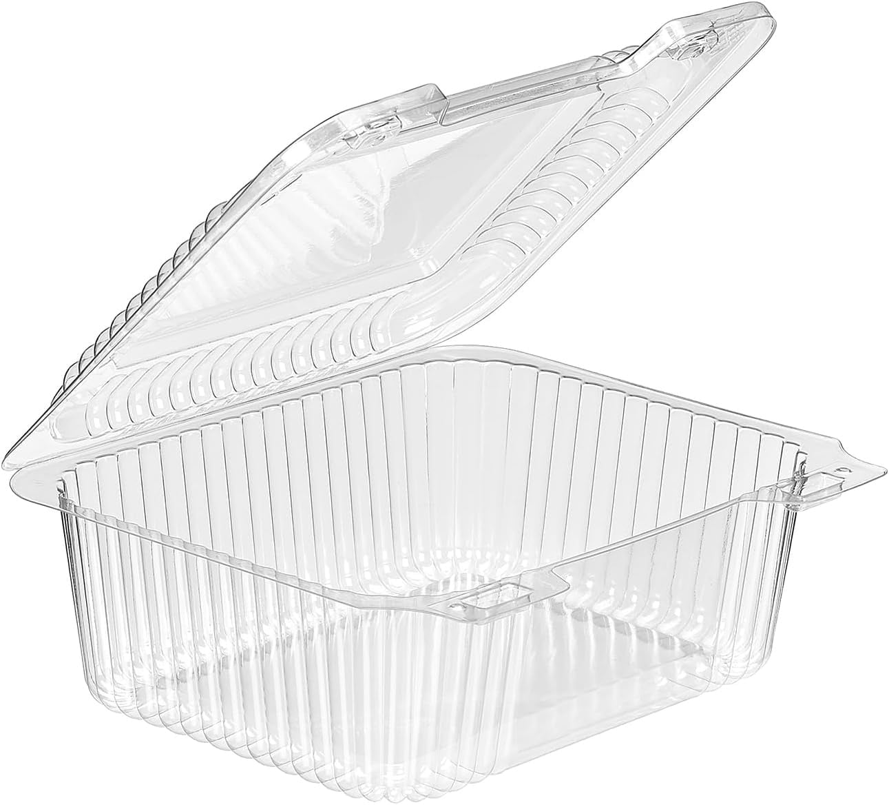 EcoQuality 37oz Clear Hinged Plastic Clamshell Multiple Use Food ...