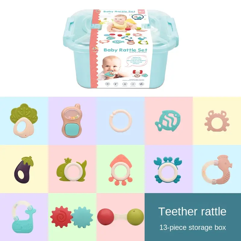 SLPJZLW New Baby Dental Glue Ringing Bell Silicone Tooth Stick Hand ...