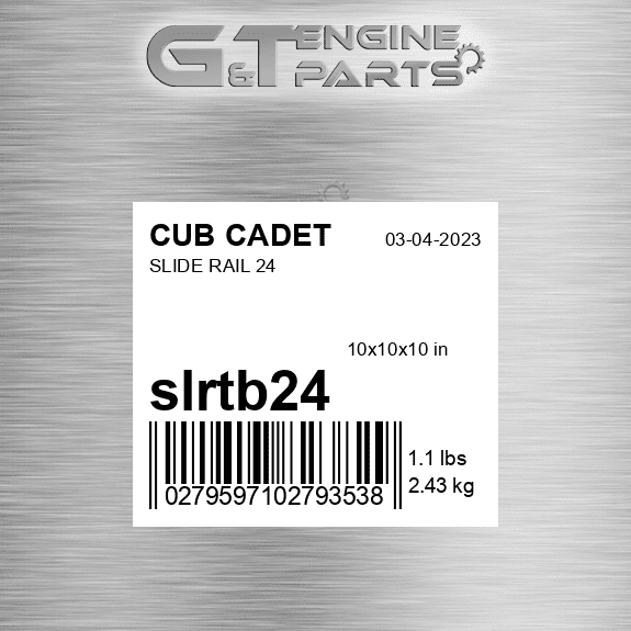 SLRTB24 SLIDE RAIL 24 fits CUB CADET (New OEM) - Walmart.com
