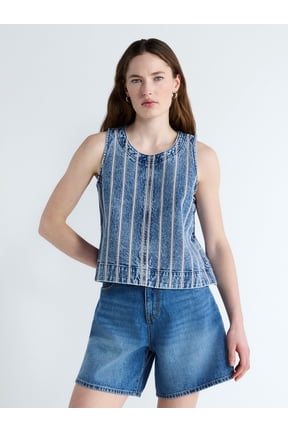Cropped Denim Shirt