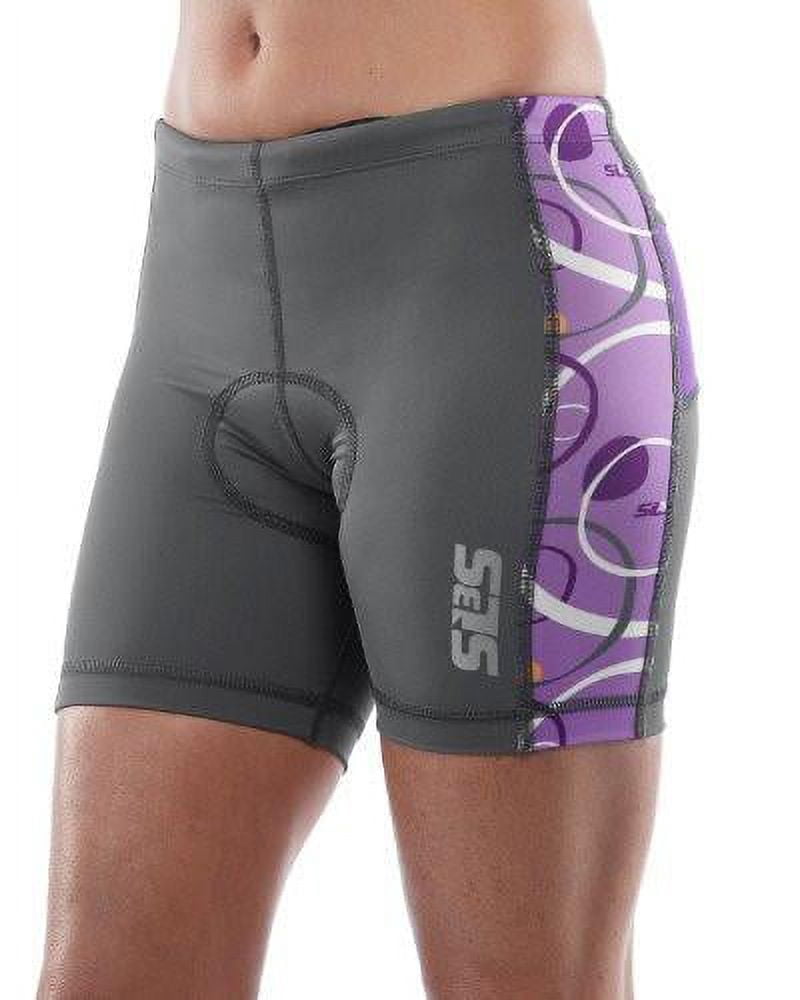 SLS3 Women's Fun Triathlon Race Short, Violet Spheres - Violet Spheres ...