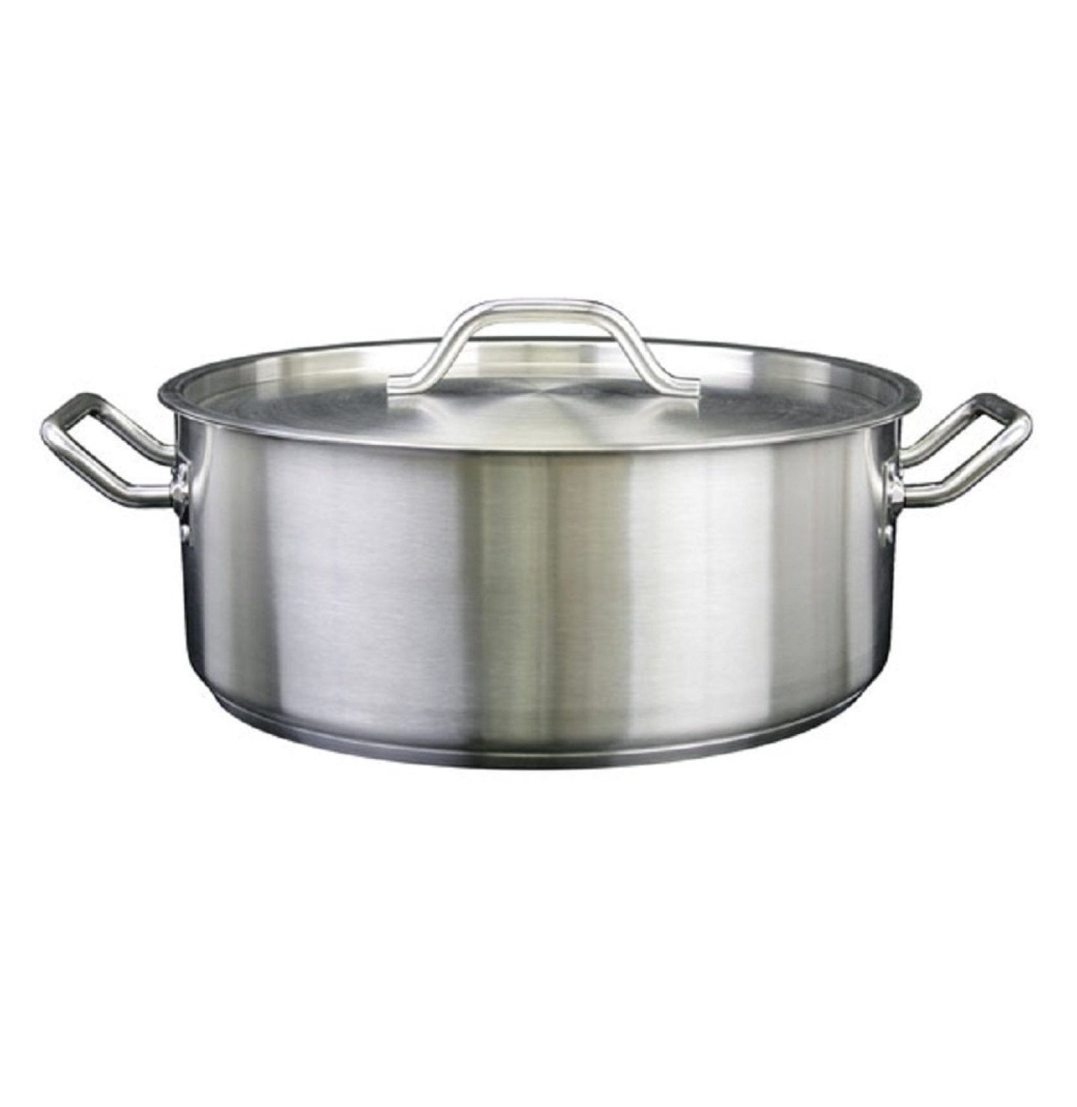 SLSBP020, 20 Quart Stainless Steel Brazier with Cover, Braising Pan ...