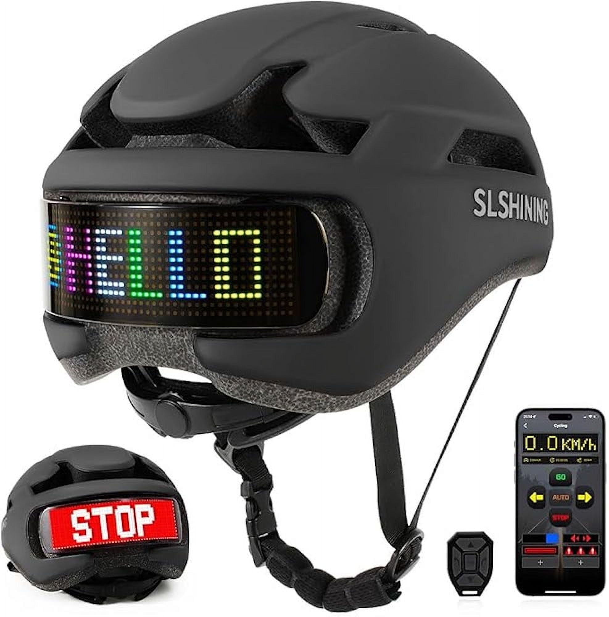 SLSHINING Bike Helmet, Smart App Program Bike Helmet with USB ...