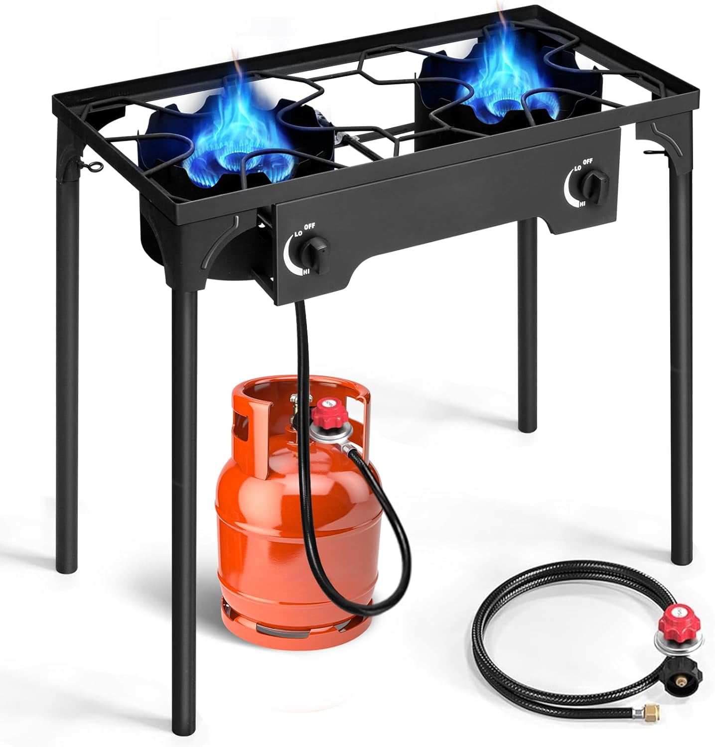 SLSRFD 2 Burner Propane Gas Stove for Outdoor Cooking, 150,000 BTU ...