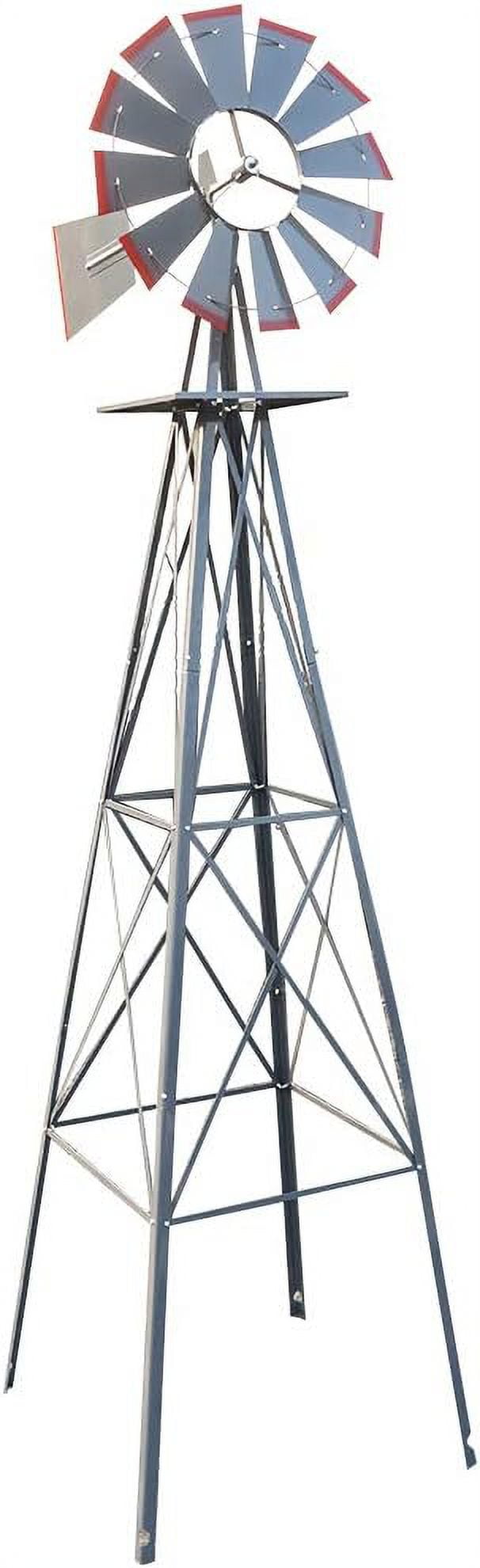 SLSRFD 8FT Ornamental Windmill, Heavy Duty Durable Metal Weather Vane ...