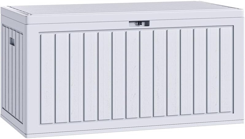 SLSRFD 90 Gallon Large Deck Box, Double-Wall Resin Outdoor Storage ...