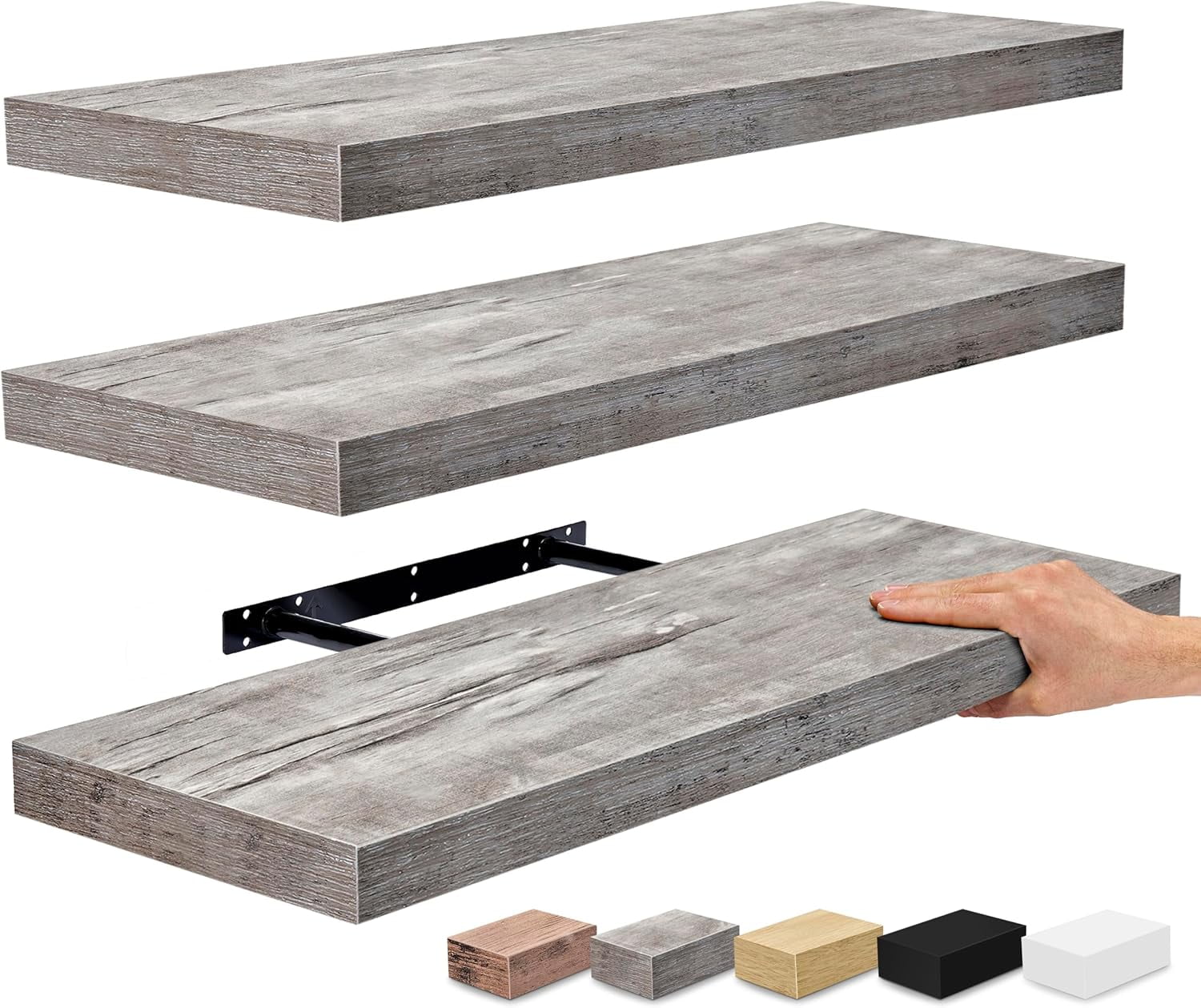 SLSRFD Floating Shelves for Wall - 24 Inch Wall Shelves for Bedroom ...