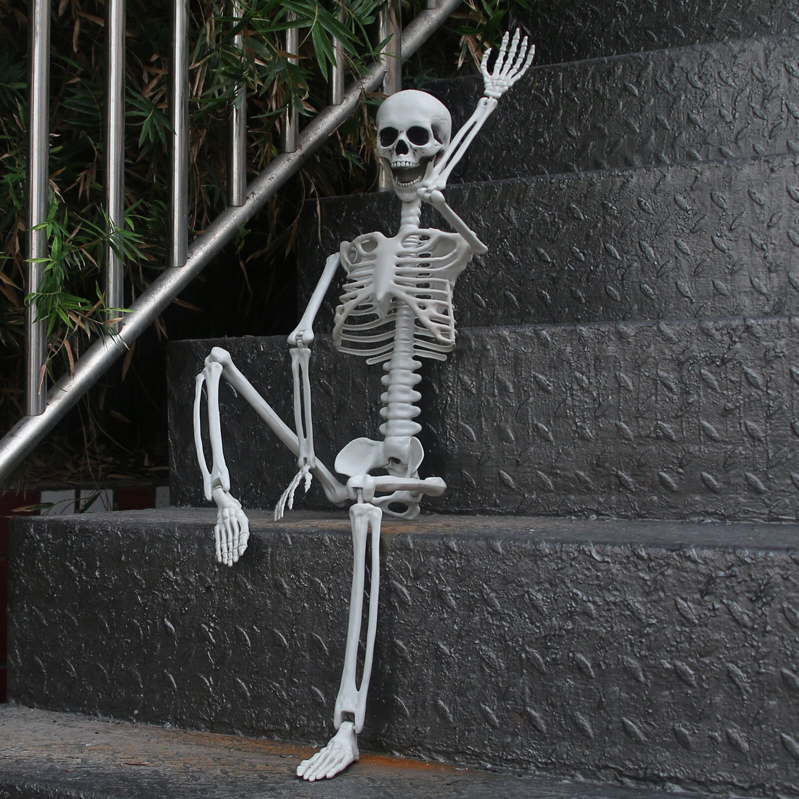 SLSRFD Life Size 3Ft Posable Halloween Human Skeleton Decor Indoor ...