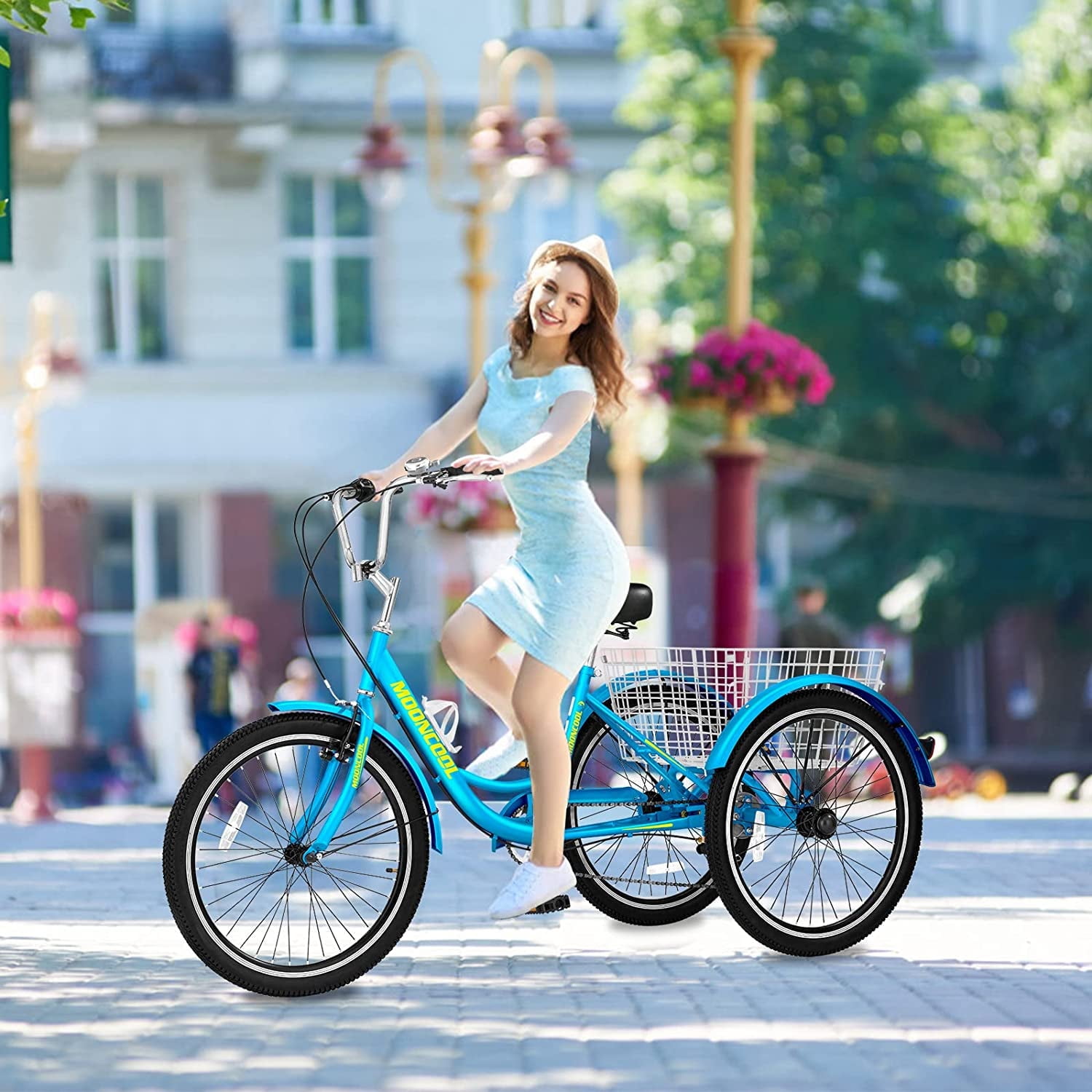MOONCOOL Adult Tricycle 7 Speed, Three Wheel Bikes for Seniors, Adults ...
