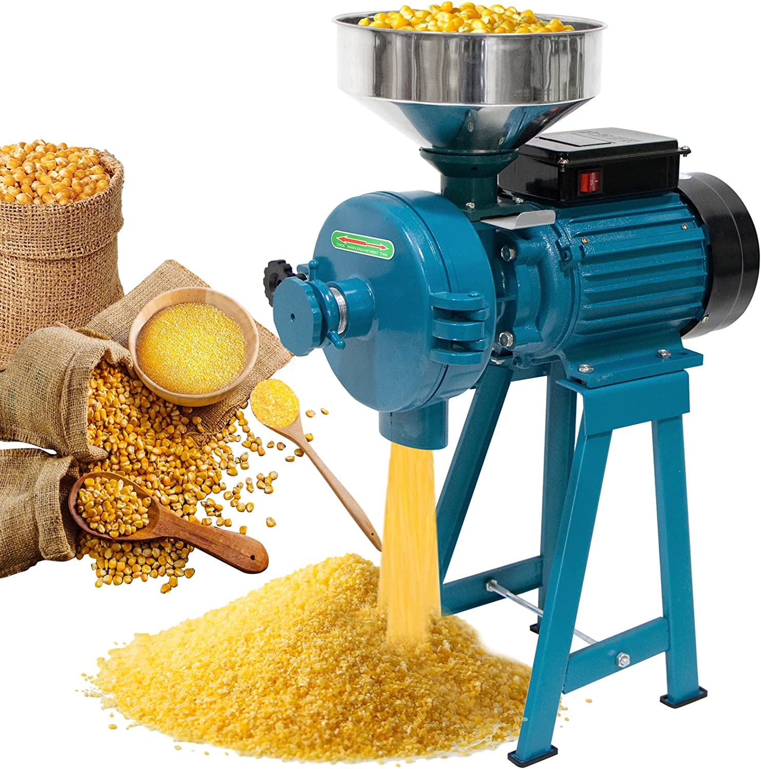 Grain Mill Grinder High-Speed Grinder Machine Wheat, Corn and Nut ...
