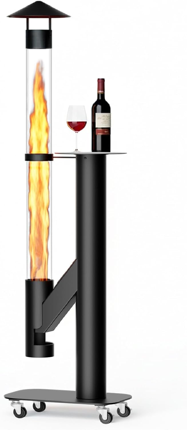 SLSY Outdoor Wood Pellet Heater, Thickened Base, Smokeless Outdoor ...