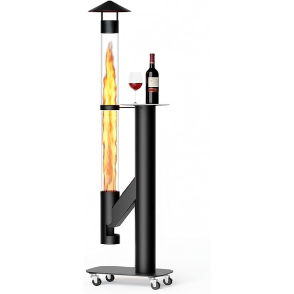 SLSY Outdoor Wood Pellet Heater, Thickened Base, Smokeless Outdoor ...