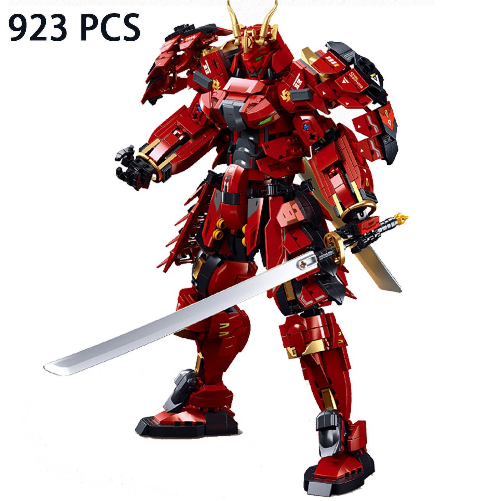 SLUBAN New Armored Samurai Mech Robot Classic Model DIY Action Figure ...