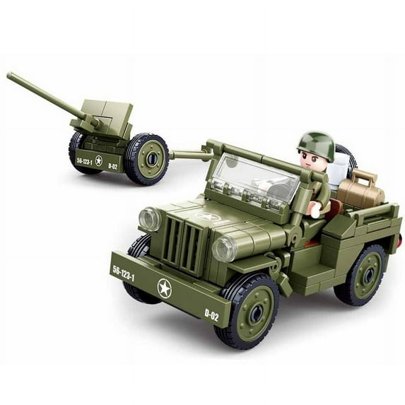 SLUBAN World War II Normandy Landing US WILLYS Jeeped Building Blocks ...