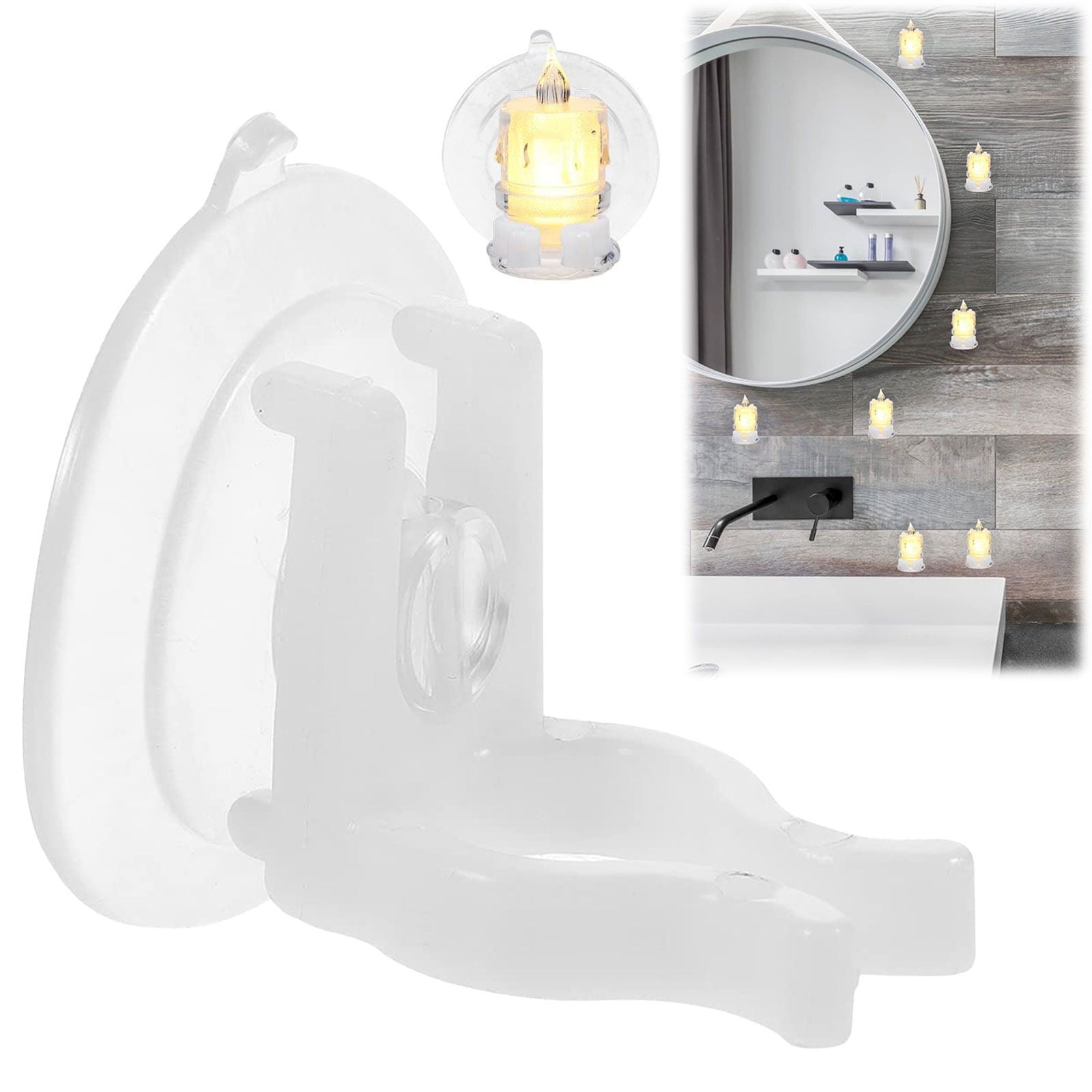 SLUOHZXI 1 Pack Christmas Candle Holder Clamps with Suction Cups ...