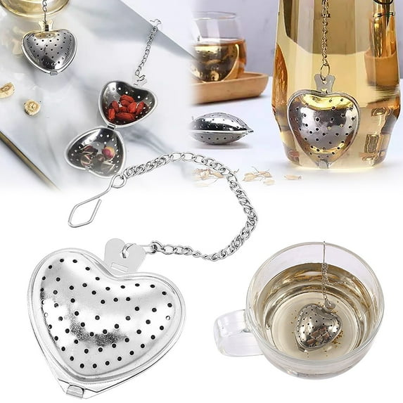 SLUOHZXI 1 Pcs Heart Tea Strainer Stainless Steel Ball Infuser Loose ...