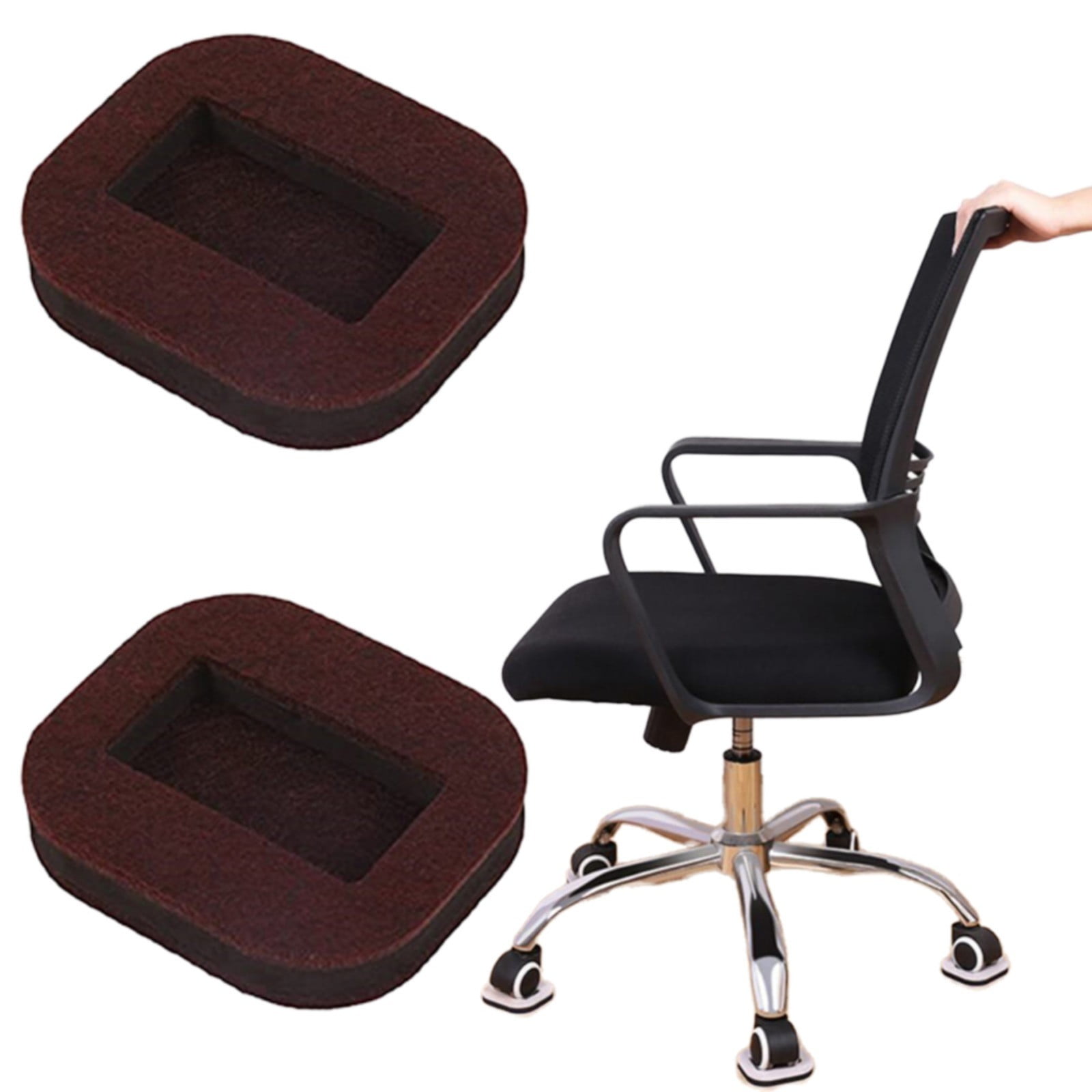 SLUOHZXI 10 PCS Felt Furniture Coasters Caster Cups, Bed Office Chair ...