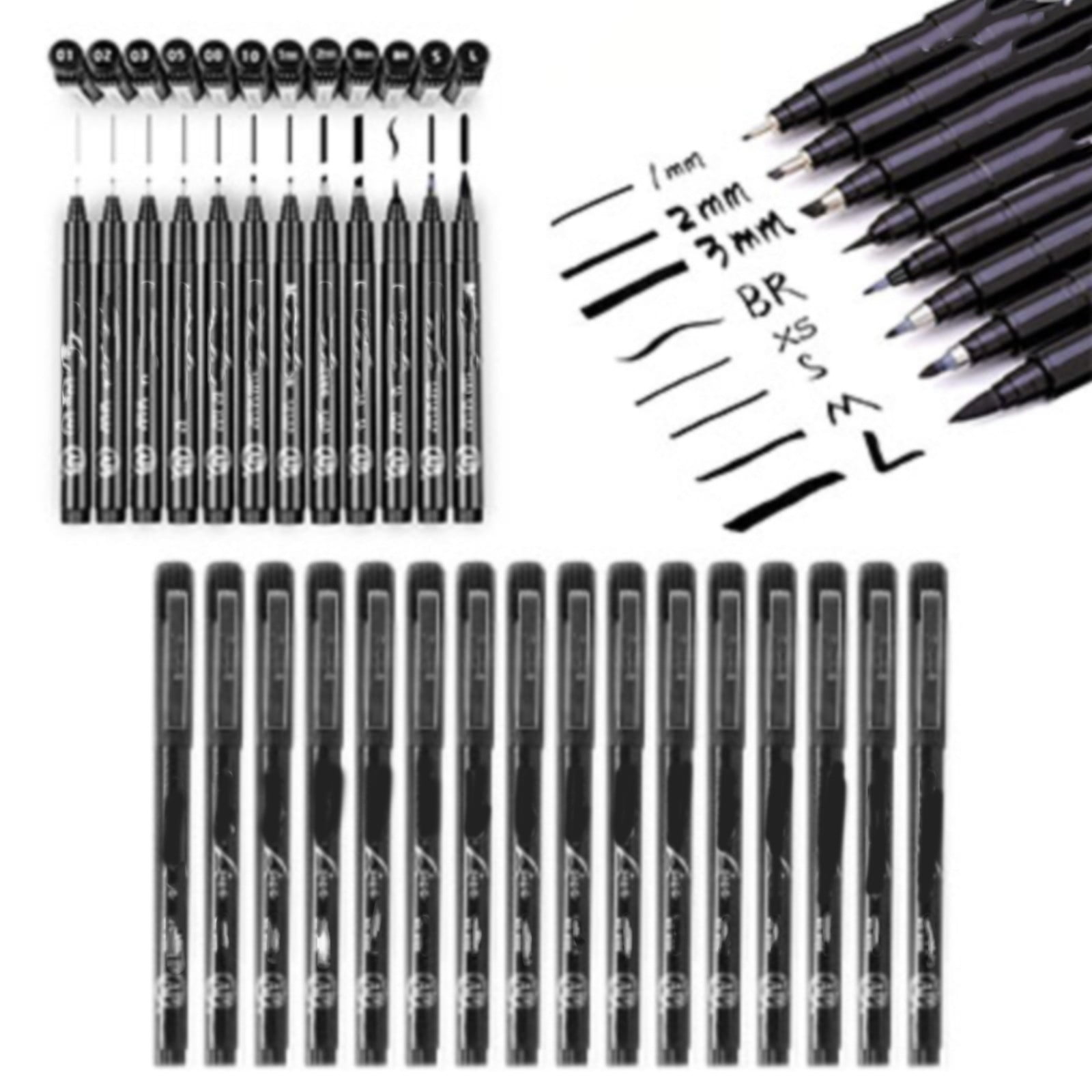 SLUOHZXI 12Pcs Calligraphy Set – Calligraphy markers Black Archival Ink ...
