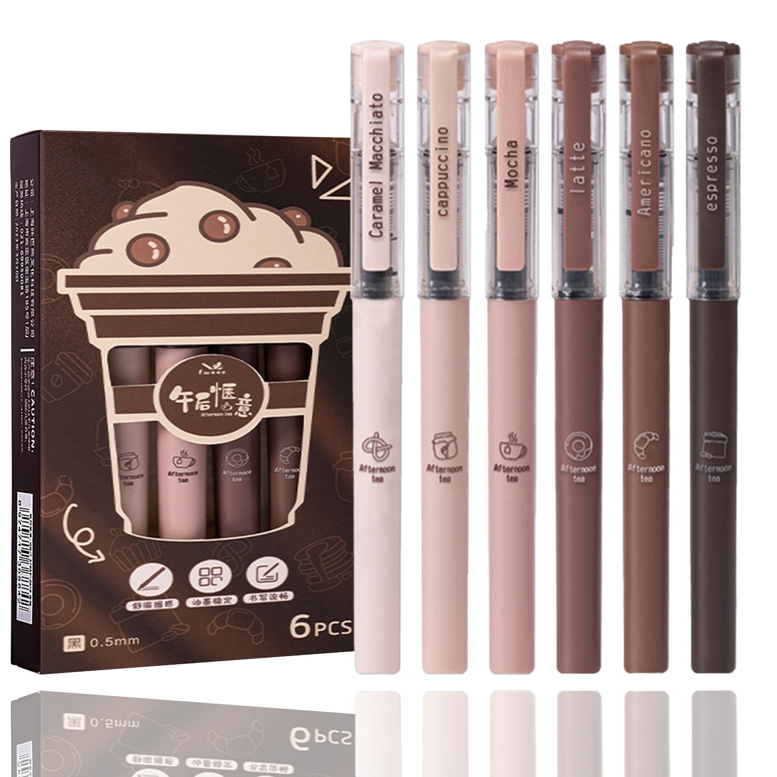 SLUOHZXI 6Pcs Cute Gel Pens Retractable Quick Dry Ink Pens Fine Point ...