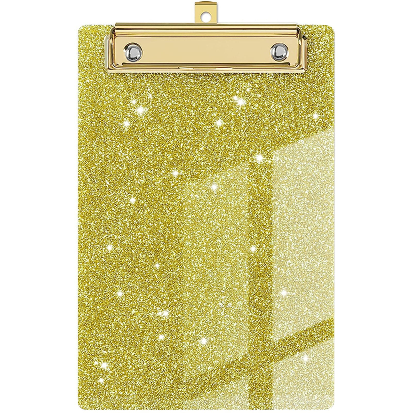 SLUOHZXI Acrylic Clipboards, Fashion Glitter Clip Board with Low ...
