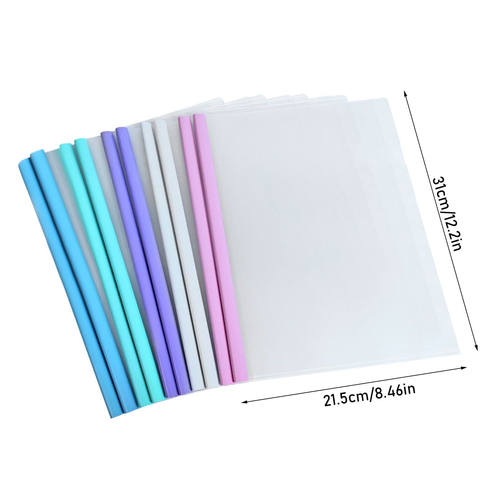 SLUOHZXI Clear Report Covers with Sliding Bar, Plastic Binder Paper ...