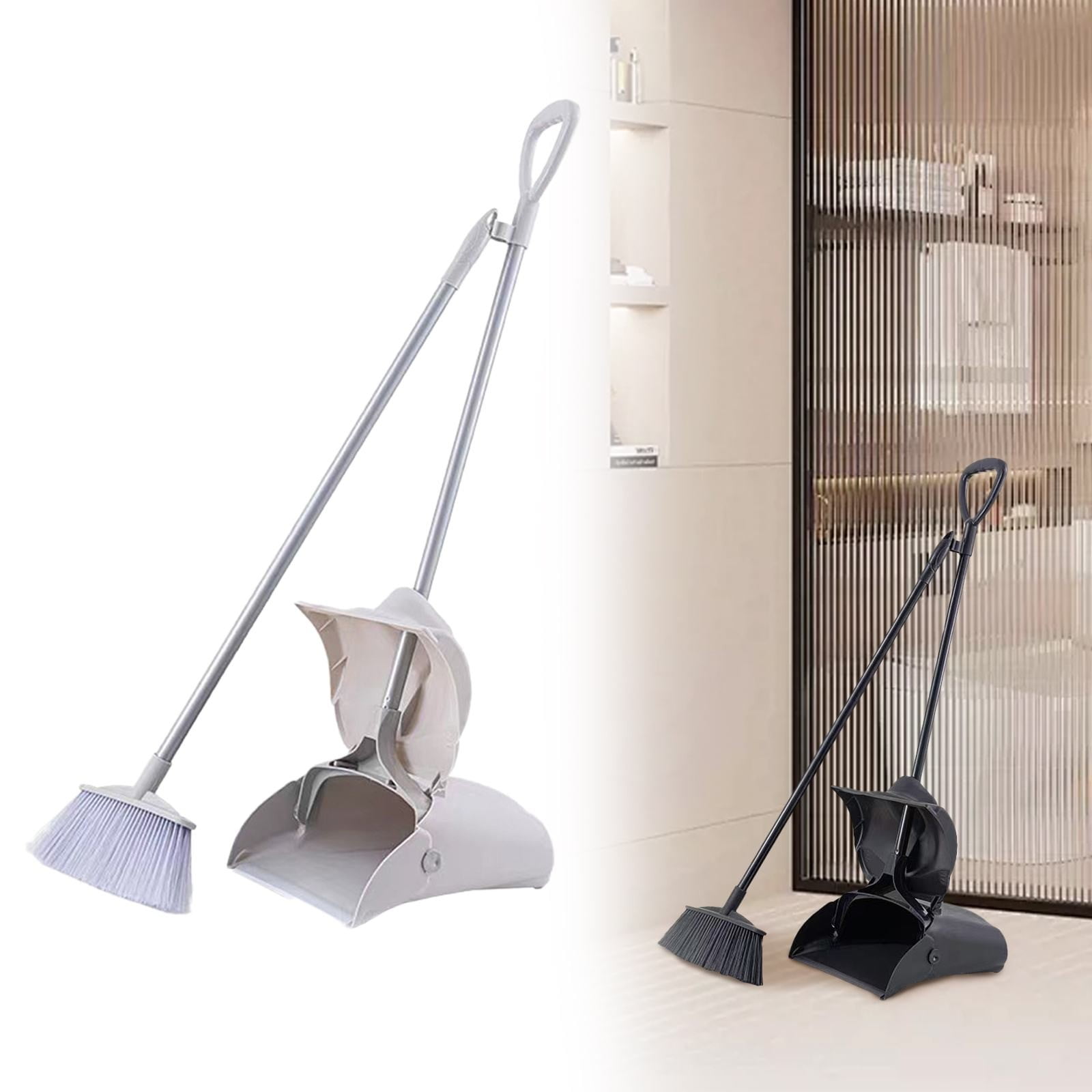 SLUOHZXI Commercial Angle Broom and Dustpan Combo, with Long Handle ...