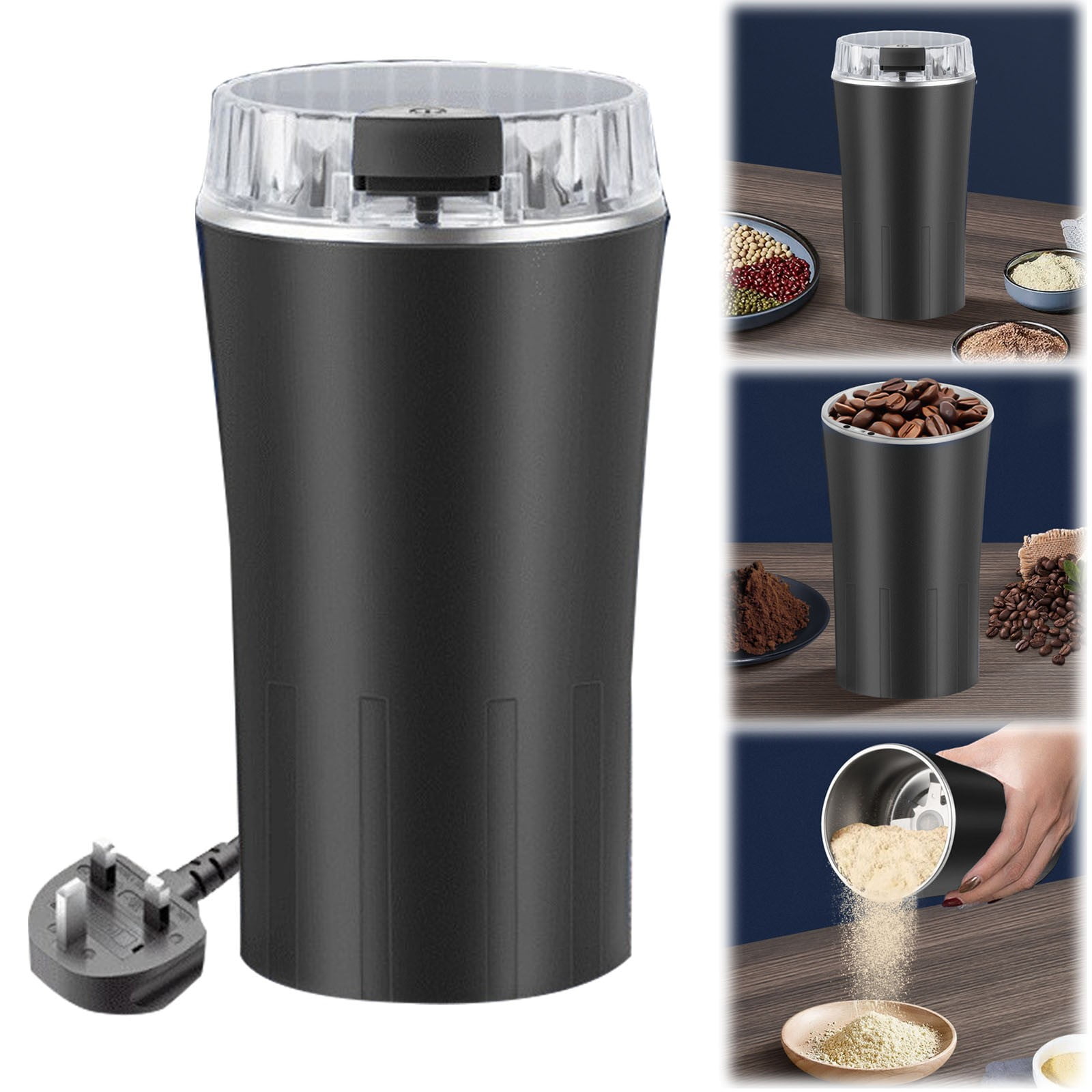 SLUOHZXI One Touch Coffee Grinder, 2/3 Cup Coffee Bean Capacity, Spice ...