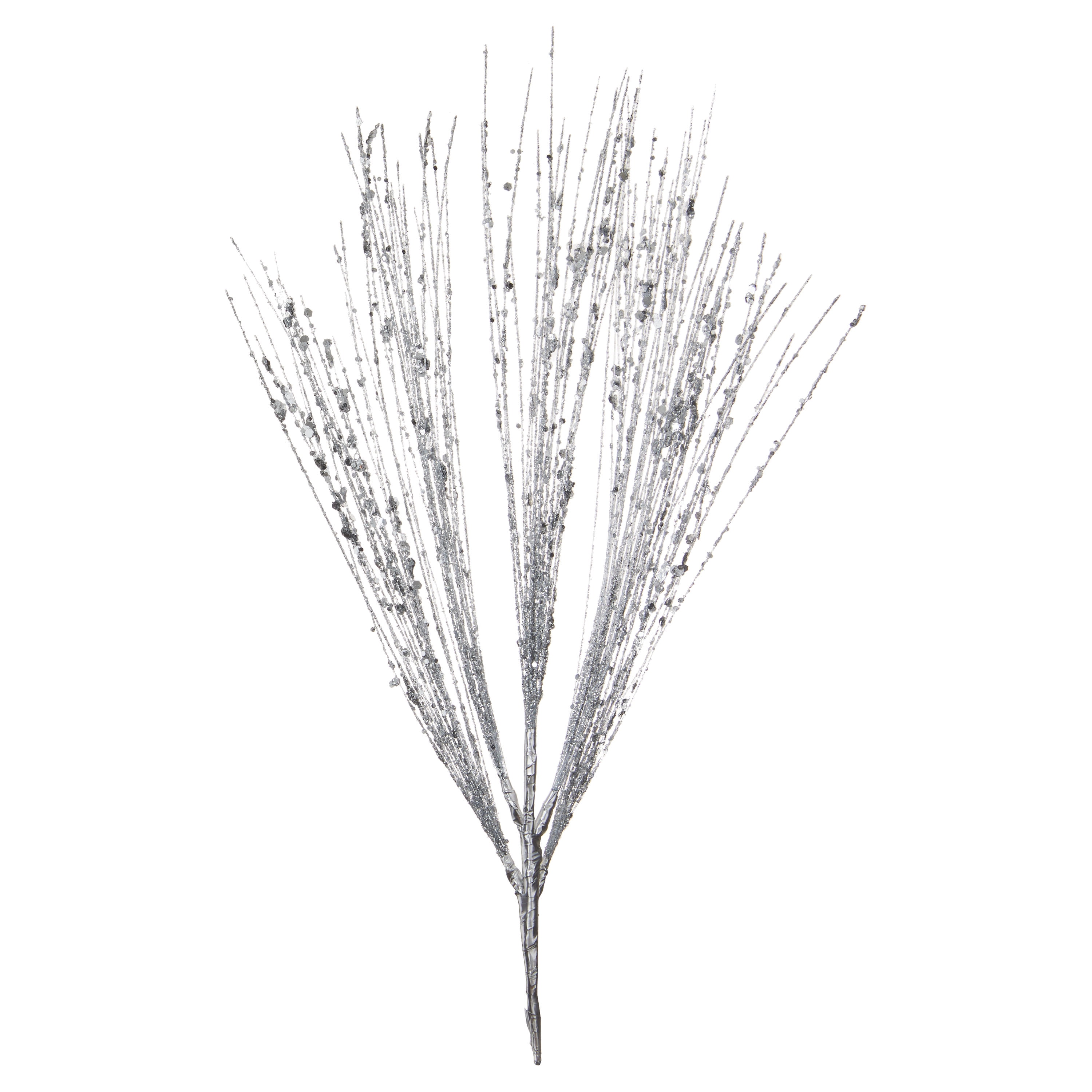 Silver Spray Decorative Christmas Pick, 9 in, by Holiday Time - Walmart.com