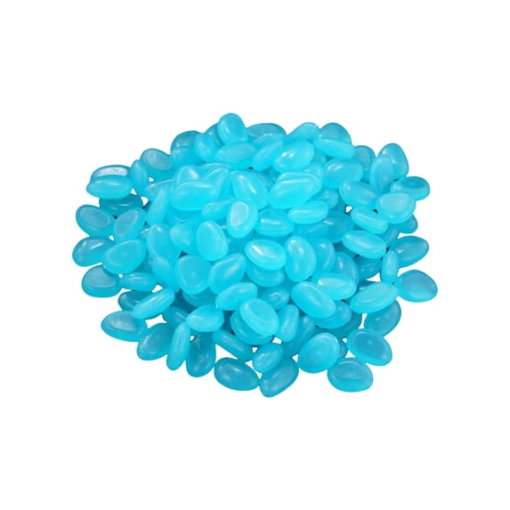 SLYNSHome 150 Pcs Luminous Glowing Rocks, Light Blue Glow Stones for ...