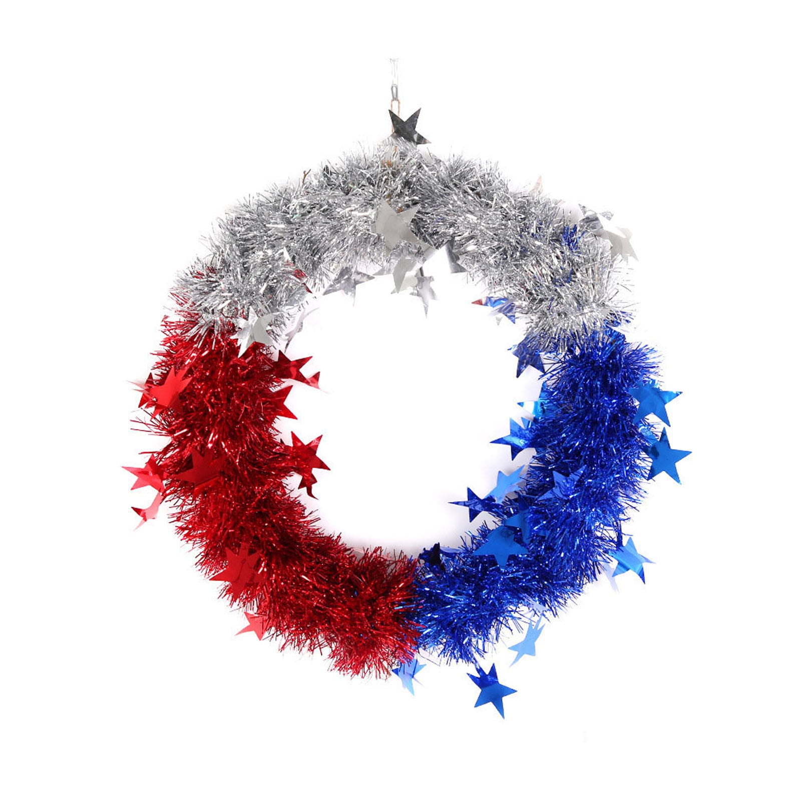 SLYNSHome 4th/Fourth of July Decorations Star Wreath for Front Door ...