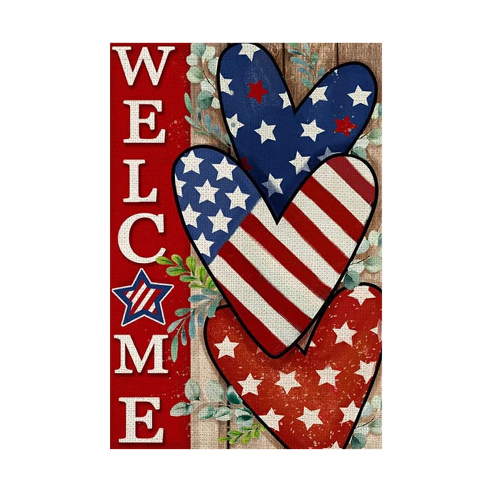 SLYNSHome 4th of July Garden Flag Decorations,Patriotic Double Sided ...