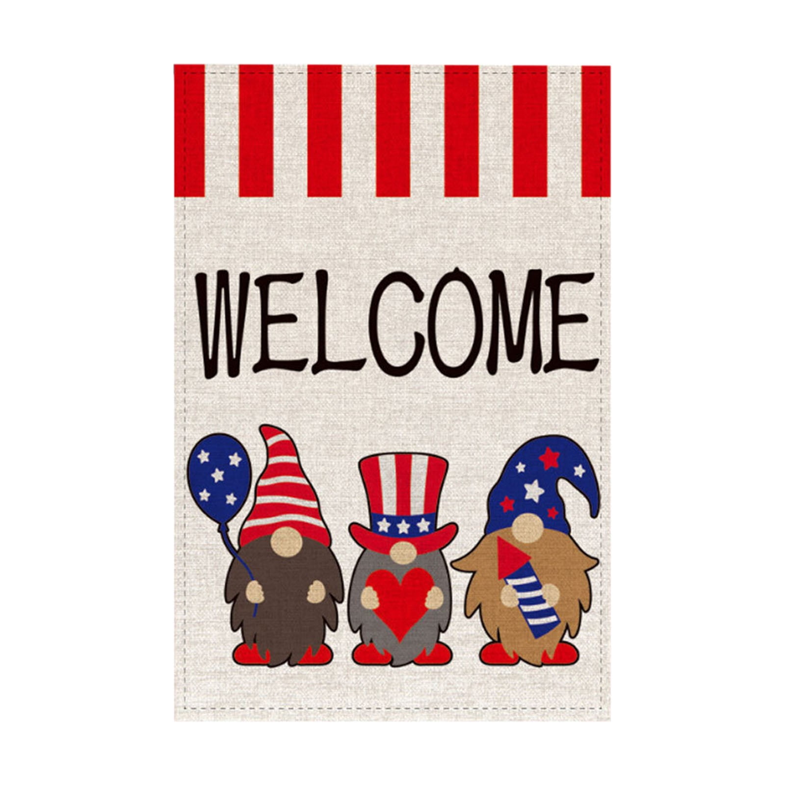 SLYNSHome 4th of July Garden Flag Patriotic Double Sided Gnomes Yard ...