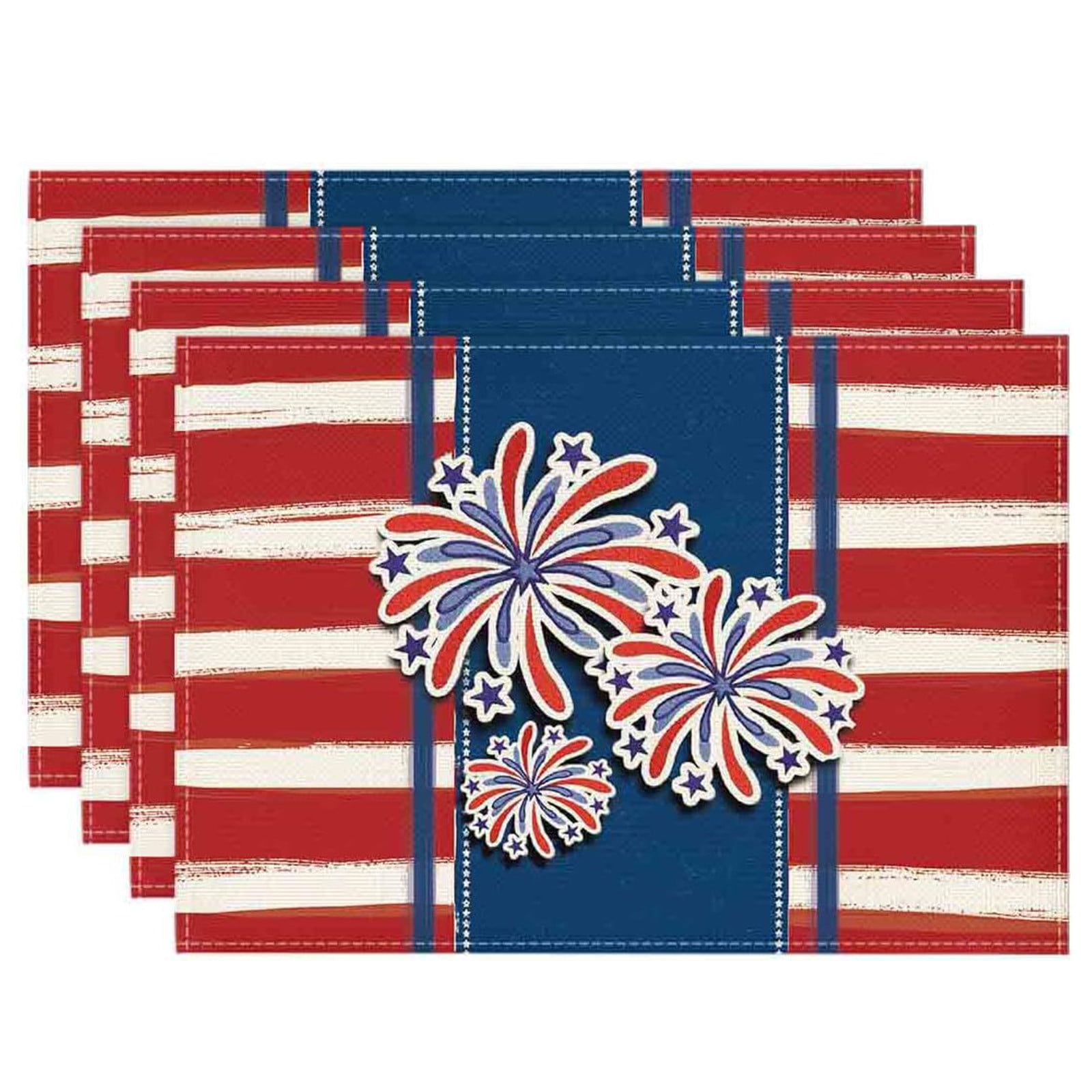 SLYNSHome 4th of July Decorations Placemats Set of 4Pcs for Party ...