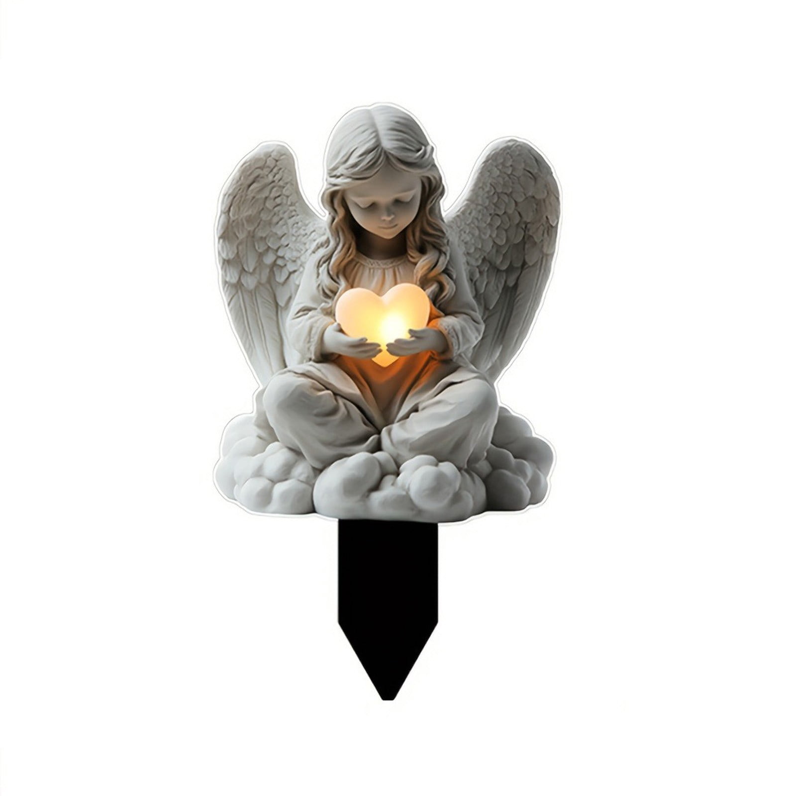 SLYNSHome Angel Garden Stake Fairy Garden Stake Decor 2D Flat Acrylic ...