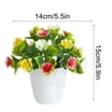 Artificial Potted Flowers 4pcs Fake Small Plant in Pot Mini Faux Plant ...