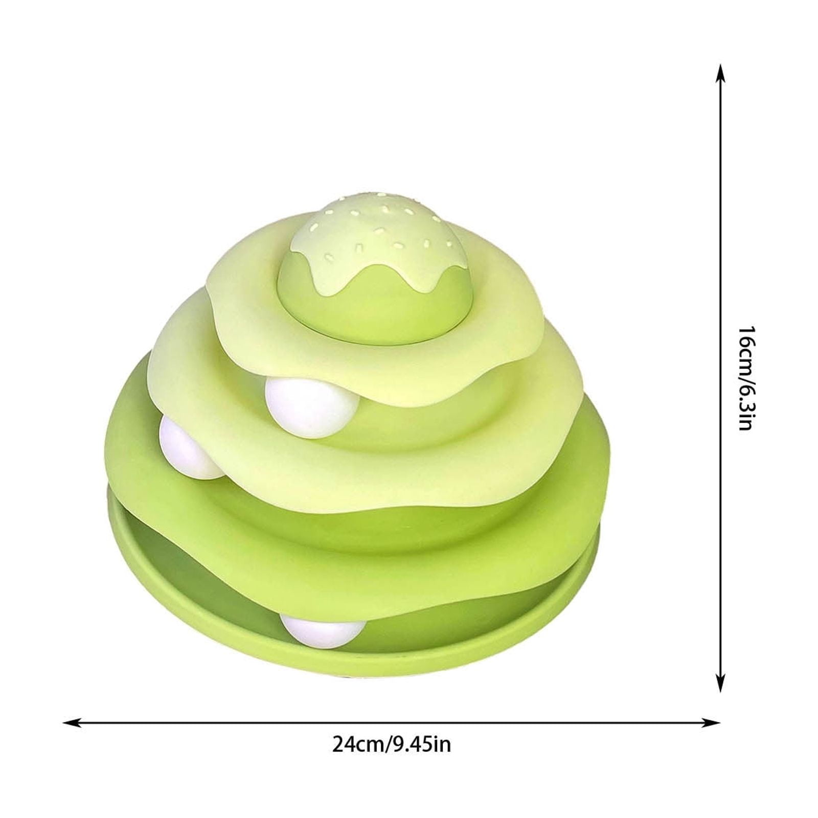 SLYNSHome Cat Ball Track Toy,Interactive Kitty Toys Roller 4-Level Ball ...