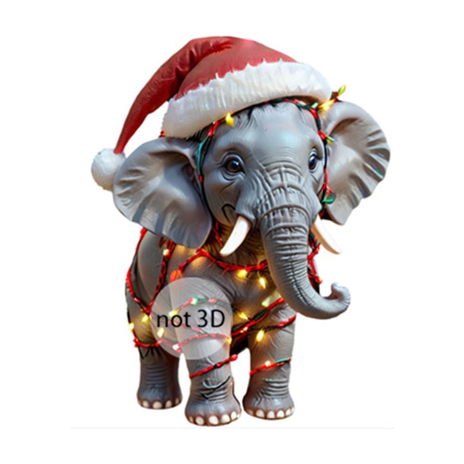SLYNSHome Christmas Animal Ornaments,Cute Elephant Christmas Tree ...