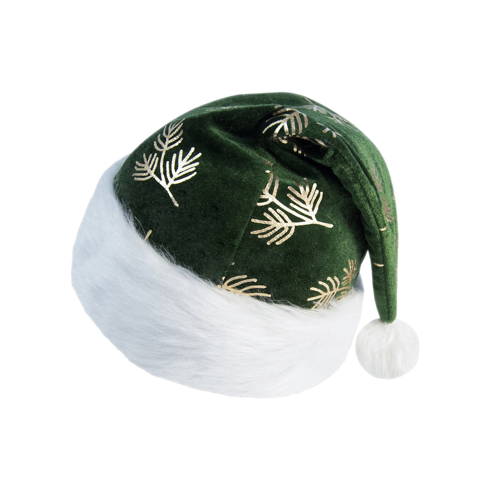 SLYNSHome Christmas Santa Hat,Green Santa Hats Velvet Comfort Christmas ...