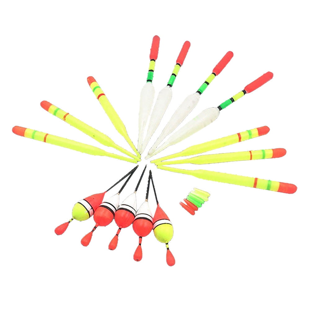 SLYNSHome 15pcs Yellow Bobbers Slip Drift Tube Lot Fishing Floats Assorted Sizes Fishing ...