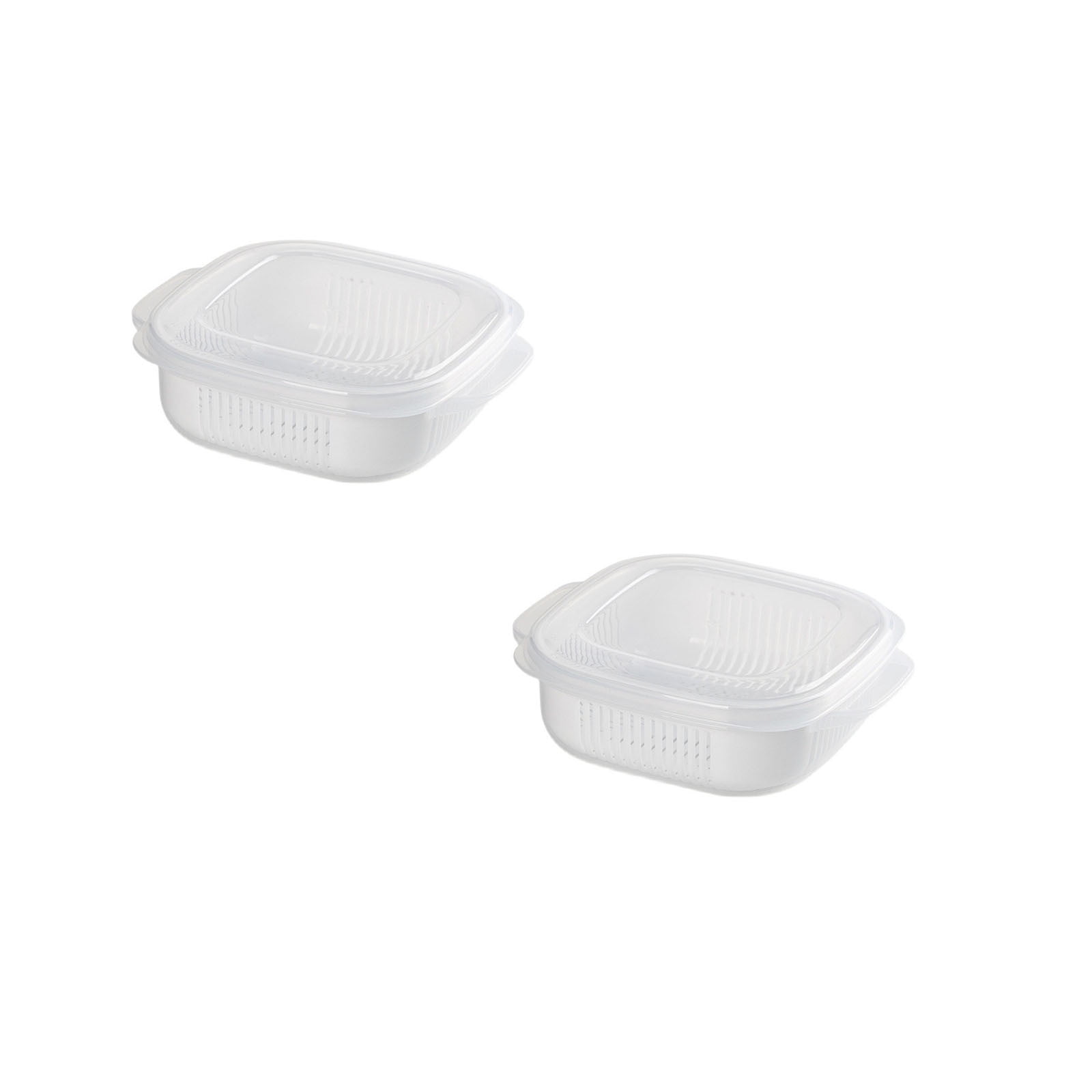 SLYNSHome - 2 Pcs - Bento Box Lunch Boxes with Colander Airtight Food ...