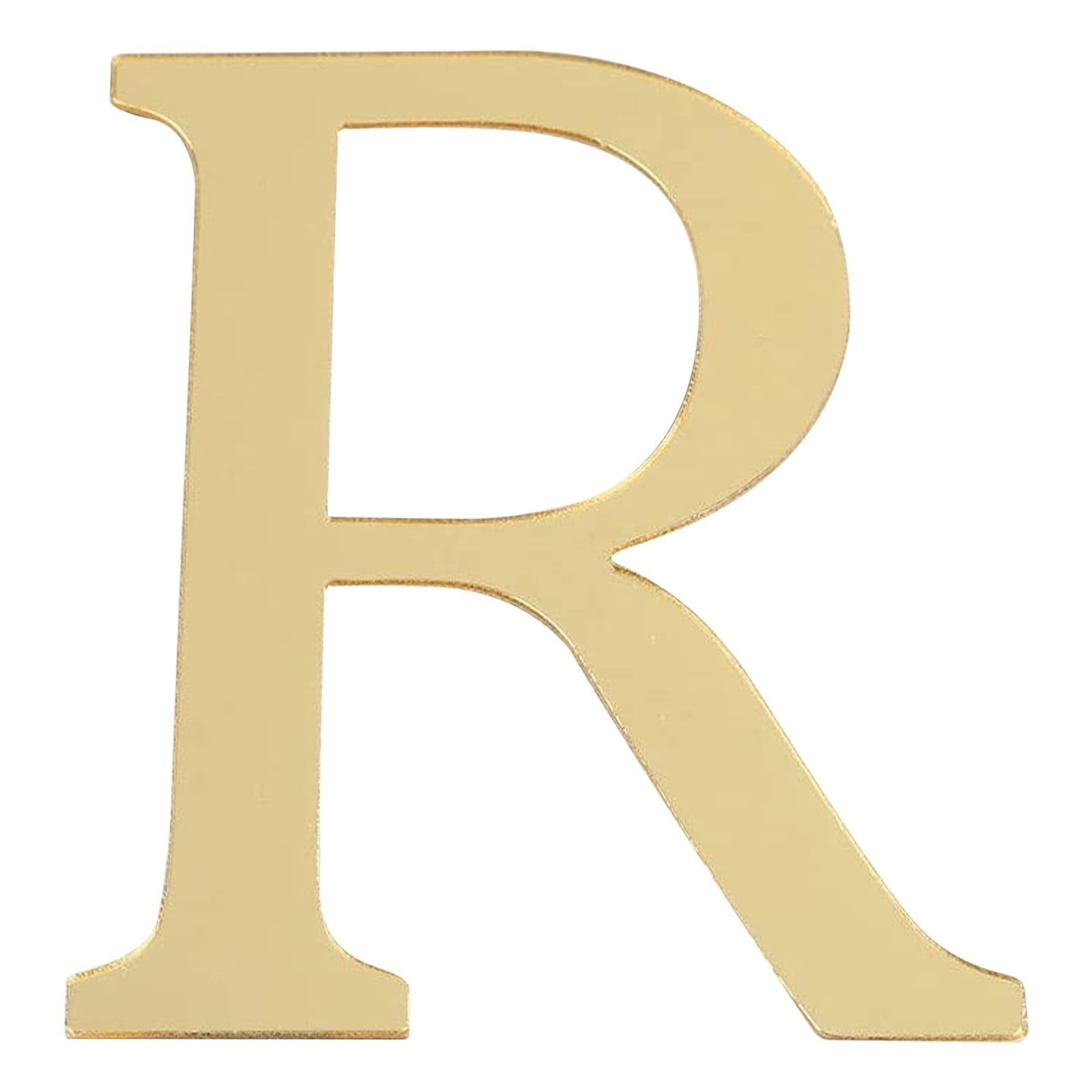 SLYNSHome Alphabet Mirror Decal,Name Sticker Art Gold Acrylic Letters ...